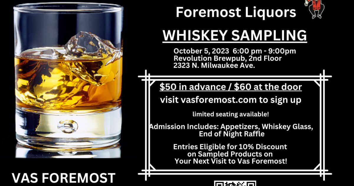 Vas Foremost Whiskey Sampling | Revolution Brewing