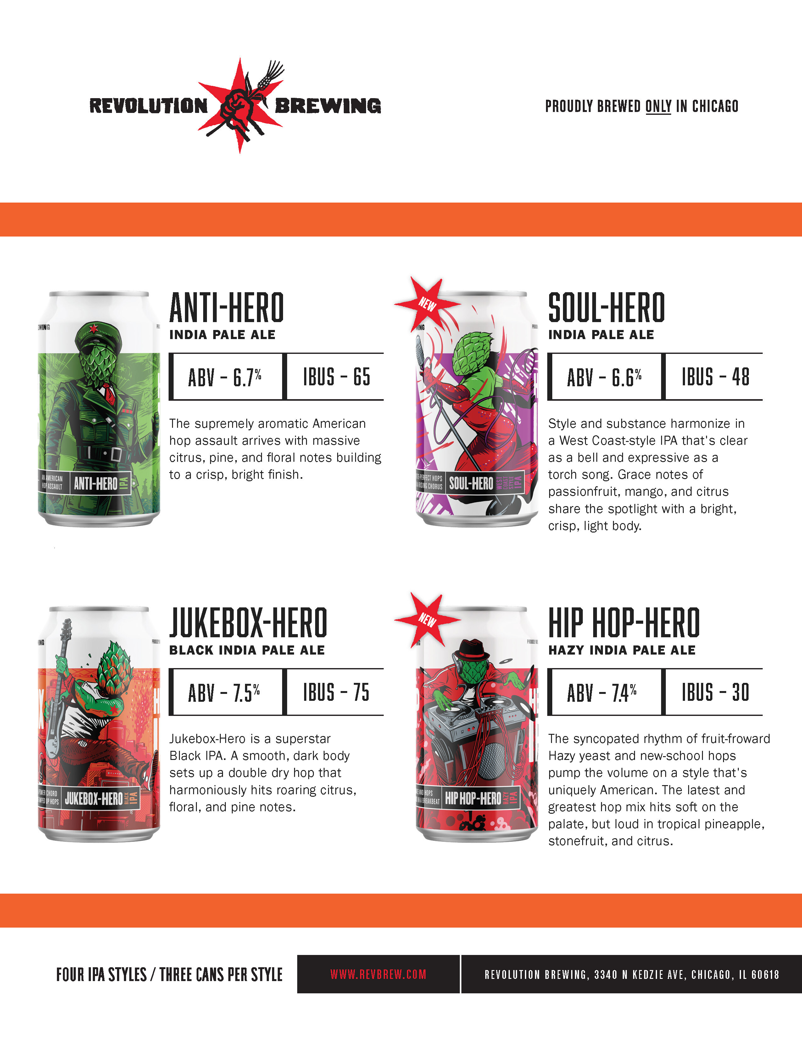 Sell Sheets, Posters & UPCs | Revolution Brewing